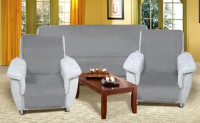 Kvalitex Přehoz na sedací soupravu Micro 3+1+1 šedý 1 ks 150 x 200 cm, 2 ks 65 x 150 cm