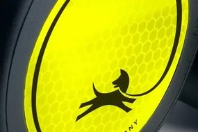 Flexi Neon L pásek 5m černo-žluté / Vodítko