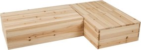 KidLand Pískoviště na balkon 150 x 45 cm přírodní