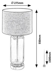 Rabalux 74049 - Stolní lampa RIEN 1xE27/60W/230V