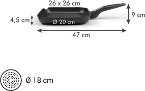 TESCOMA Pánev grilovací SmartCLICK 26 x 26 cm