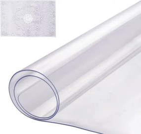 PVC chránič stolu 40,6 × 81,3 cm průhledný plastový 1,5 mm silný