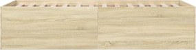 Rám postele dub sonoma 90 x 200 cm kompozitní dřevo 3280967