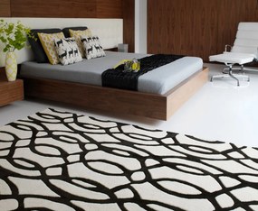 Černý  koberec Blondie Wire White Rozměry: 120x170 cm