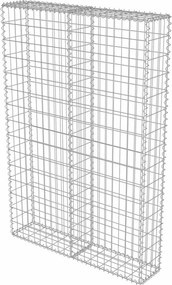 Gabionová zeď s víky z pozinkované oceli 100 x 20 x 150 cm 143579