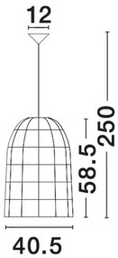 Dřevěný lustr Aurora 40.5 bílé