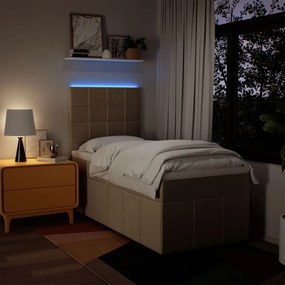 Box spring postel s matrací krémová 80 x 200 cm textil 3293800