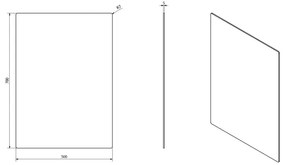Sapho - Zrcadlo PLAIN 50x70 cm
