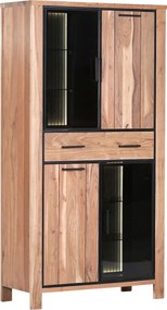 XXXLutz VITRÍNA, akácie, barvy akácie, 100/190/44 cm Landscape - Kredence a vitríny - 001877112701