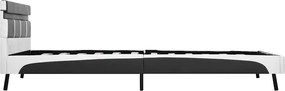 Rám postele s LED světlem šedý umělá kůže 120 x 200 cm 280308