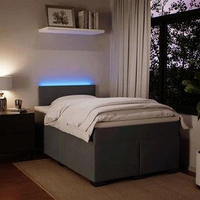 Box spring postel s matrací tmavě šedá 120 x 200 cm samet 3288577