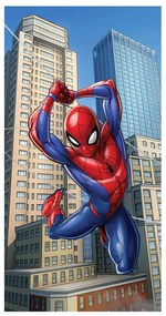 DĚTSKÝ BAVLNĚNÝ RUČNÍK SPIDERMAN 70X140 CM VZOROVANÁ