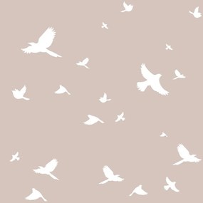 Tapeta ptačí obloha pudrově růžová 280x50cm