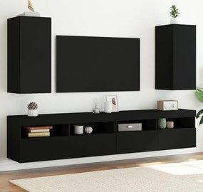 vidaXL Nástěnné TV skříňky s LED 2 ks 30,5 x 35 x 70 cm [837243] Barva: hnědý dub