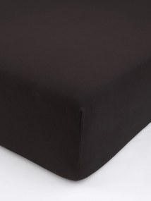 MK Lůžkoviny Jersey prostěradlo s elastanem Deluxe 120 × 200 cm – tmavě hnědé