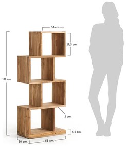 Knihovna LaForma Arundel 132 cm z teakového dřeva