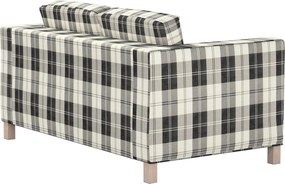 Potah na pohovku IKEA  Karlanda 2-místná, krátký barva černá látka pletený vzor, vzorované