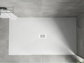 Mexen Hugo, obdélníková sprchová vanička SMC 150 x 100 cm, bílá, bílá krytka, 42101015-W