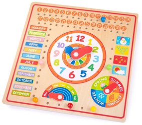Bigjigs Toys Kalendář s hodinami
