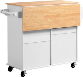 Kuchyňský ostrůvek s úložným prostorem, Se 2 zásuvkami VEVOR – 900 × 395 × 15 mm