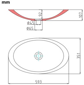 vidaXL Marketos Umyvadlo 59,3x35,1x10,7 cm minerální/mramorový kompozit bílé