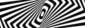 Obraz černobílá iluze - 135x45 cm