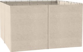 Outsunny altán 4 boční panely pro 3x4 m zahradní altán party stan polyester béžová 352 x 205 cm | Aosom