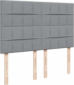 Box spring postel s matrací světle šedá 140 x 190 cm textil 3292783