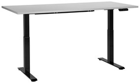 Elektricky nastavitelný psací stůl 180 x 72 cm šedý/černý DESTINES Beliani