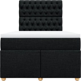 Box spring postel s matrací černá 120x200 cm textil 3291256