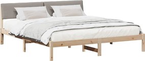 Rám postele Hnědá a taupe 180 x 200 cm Masivní borovicové dřevo 3394336