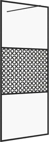Zástěna do průchozí sprchy čiré ESG sklo 80 x 195 cm černá 151028