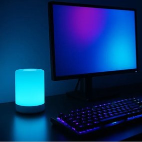 Brilliant G40955/05  AKU stolní lampa ARO RGB bílý lem USB-C, IP44