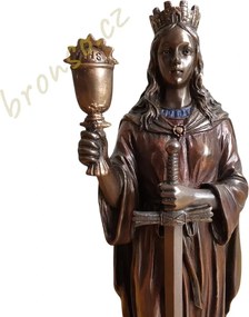 Soška svaté Barbory – křesťanská dekorace, symbol víry a ochrany, Veronese WU76757A4