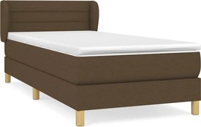 Box spring postel s matrací tmavě hnědá 90x200 cm textil 3126856