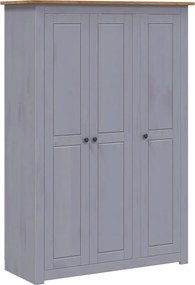 vidaXL Šatní skříň se 3 dveřmi 118x50x171,5 cm borovice Panama [282662] Barva: Šedá