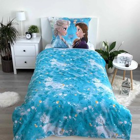 Jerry Fabrics DĚTSKÉ BAVLNĚNÉ POVLEČENÍ FROZEN 140X200 CM, 1KS 70X90 CM VZOROVANÉ