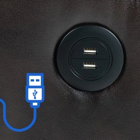 Křeslo Andover umělá kůže – hnědá