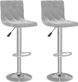 vidaXL Barové židle 2 ks samet [333687] Barva: světle šedá