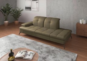 XXXLutz LENOŠKA, kůže, textil, olivově zelená Sit & More - Online Only sedačky - 00014401177M