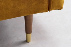 Rozkládací pohovka Couture 195cm hořčicově žlutý mikrovelur/ 42490