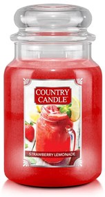 Country Candle Vonná Svíčka Strawberry Lemonade (sójový vosk), 652 g