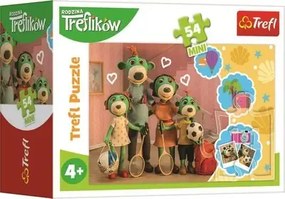 Trefl - Puzzle - Treflíci: Rodina / 54 dílků / 20 x 13 cm / věk 4+