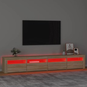 TV skříňka s LED osvětlením dub sonoma 240x35x40 cm 3152764