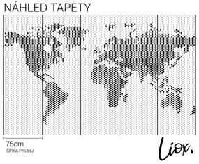 Tapeta tečkovaná mapa světa