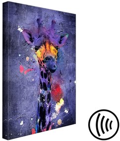 Obraz Žirafa Hannah (1-dílný) - barevný portrét afrického zvířete