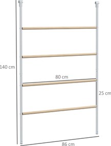 PawHut dřevěný žebřík pro kuřata, hřiště pro kuřata Prolézačka pro 4-6 kuřat 140 x 86 x 2,5 cm přírodní dřevo