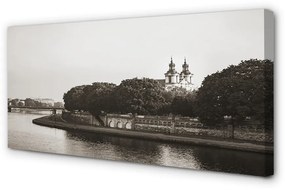 Obrazy na plátně Krakow River bridge 100x50 cm