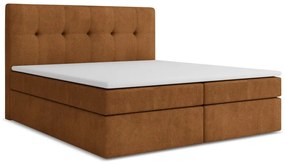 Boxspring postel s úložným prostorem 160x200 cm v terakotové barvě Palta – Makamii