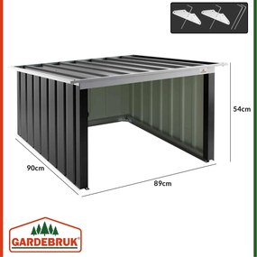 Deuba Garáž pro robotickou sekačku 89x90x54 cm - antracit